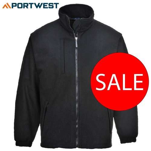Portwest Work Jacket Light Shower Proof Work Fleece - Lined and Wind ...