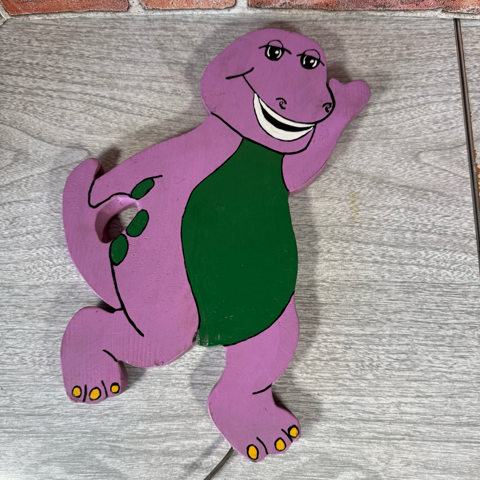 Vintage Handpainted Barney Wood Cutout Lawn Decoration. | eBay