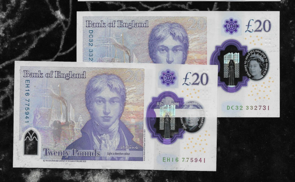 TWO [2] BANKNOTES # BANK of ENGLAND # KING's & QUEEN's £ 20 # SARAH ...