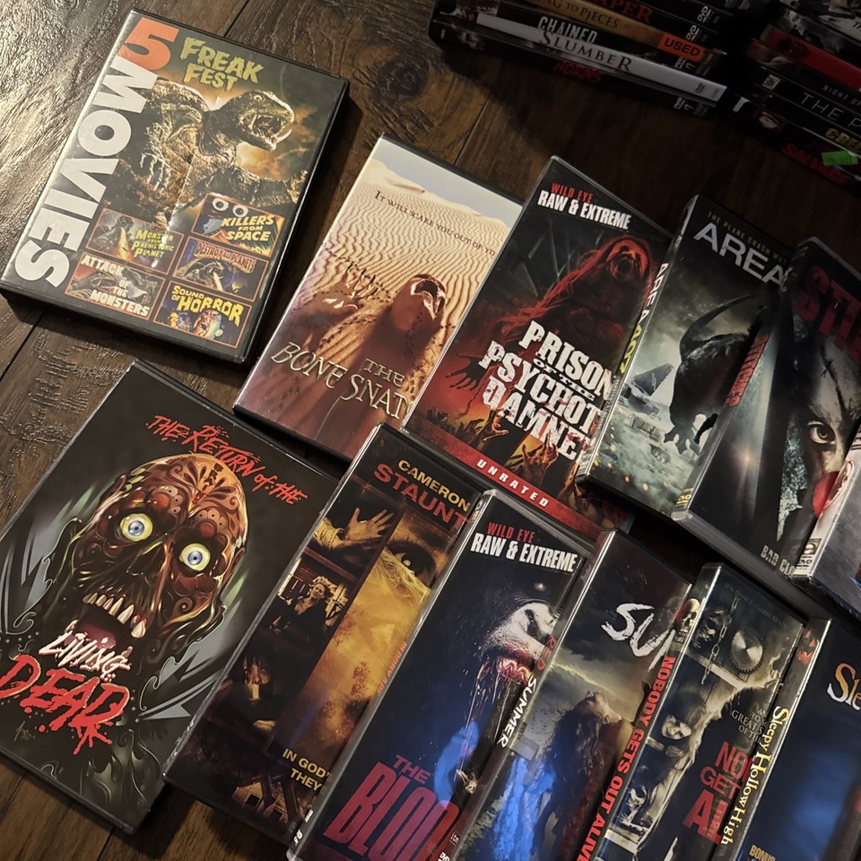 Lot Of 103 HORROR GORE DVD!! Wild Eye, Dark Sky, IFC Midnight ETC ...