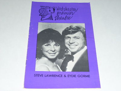 1975 PLAYBILL STEVE LAWRENCE EYDIE GORME GUNTY PREMIER | eBay
