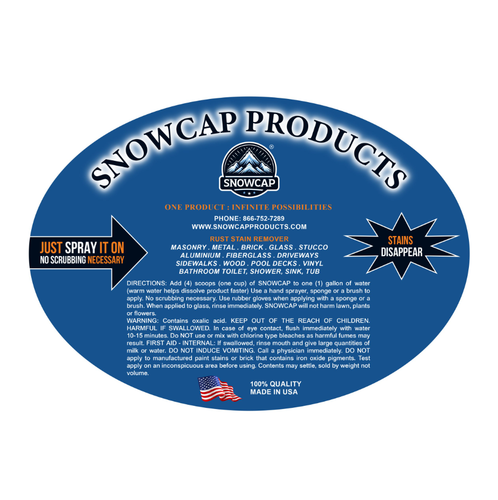 SnowCap Rust Stain Remover - The Original Since 1985, Biodegradable, 1 ...