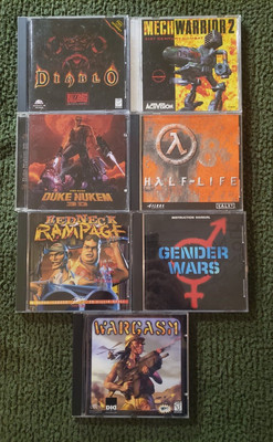 Vintage PC Game Lot CD-Rom - Diablo Half-Life Duke Nukem Redneck ...