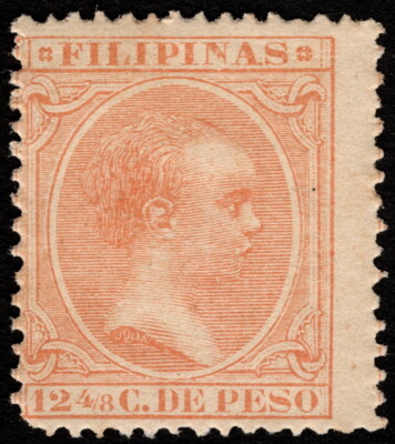 Philippines - 1892 - 12 4/8 Cents Orange King Alphonso XIII Issue # 168 ...