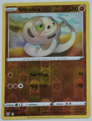 SILICOBRA 081/163 SWSH05 BATTLE STYLES COMMON REVERSE HOLO NM/M FAST ...