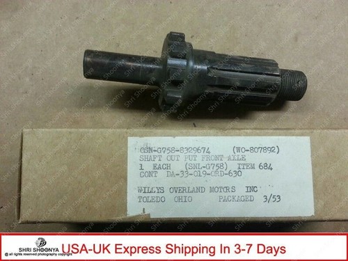 ForJeep Willys MB GPW M38A1 CJ2A CJ3A Front Axle Output Shaft WO-807892 ...