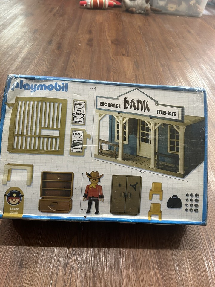 western playmobil 3422 bank original box. Sealed | eBay