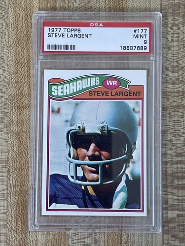 Steve Largent 1977 Topps PSA 9 MINT Rookie Card #177 Seattle Seahawks ...