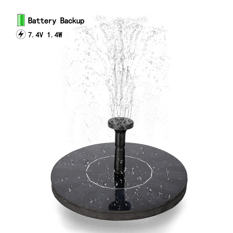 Solar Powered Floating Bird Bath Water Fountain Pump Outdoor Garden ...