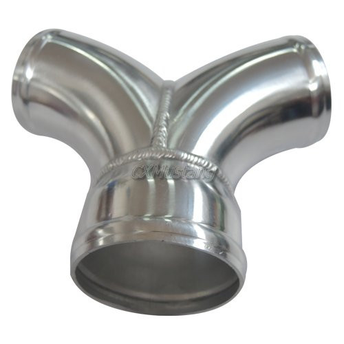 2.5" Merge to 3" Alum Y Pipe Tube Dual Air Intake Twin Turbo ...