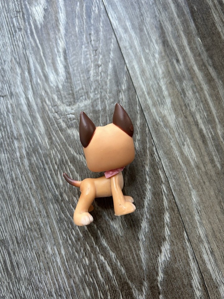 Littlest Pet Shop LPS Authentic Hasbro #244 Great Dane Purple Eyes Pink ...