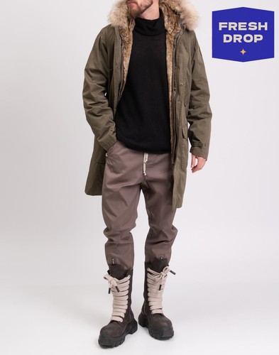RRP€200 BOMBOOGIE 2in1 Parka Jacket Size XL Green Faux Fur Inner Layer ...