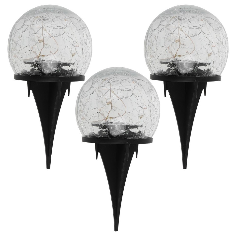 3 Pcs Outdoor Globe Lights Garden Solar Decor for outside Globes | eBay UK