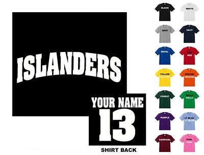 Islanders College Letters Hockey Custom T-shirt #269 - Free Shipping | eBay
