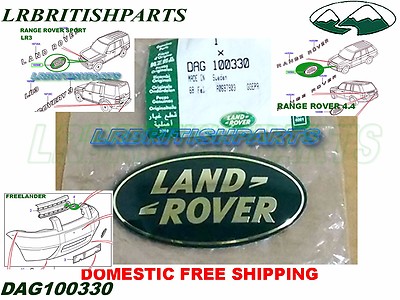 LAND ROVER FRONT GRILLE NAME PLATE RANGE ROVER LR3 FREELANDER SPORT ...