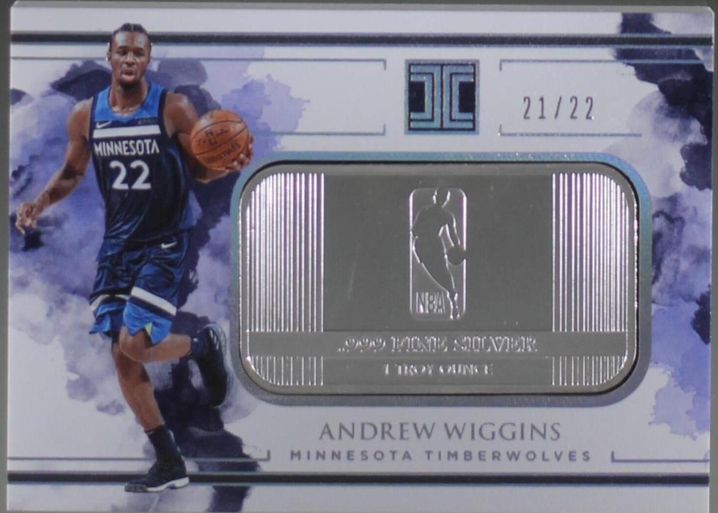 2018-19 Panini Impeccable - Nba Logo Andrew Wiggins #67 Silver /22 for ...