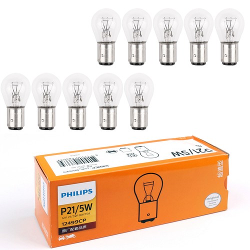 10pc For Philips 12V 21/5W Signal Light P21/5W BAY15d 12499 Bulb Brake ...