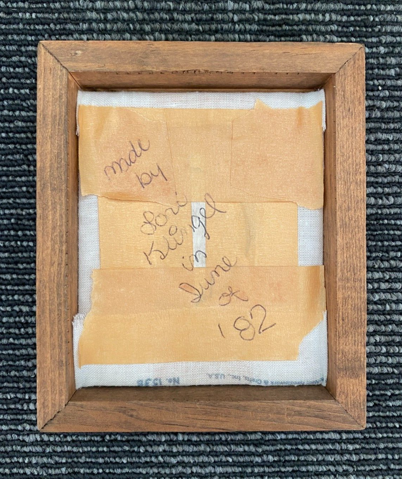 Old Vintage Hand Knit Craft Owl In a Wooden Frame 14 X 12 CM | eBay