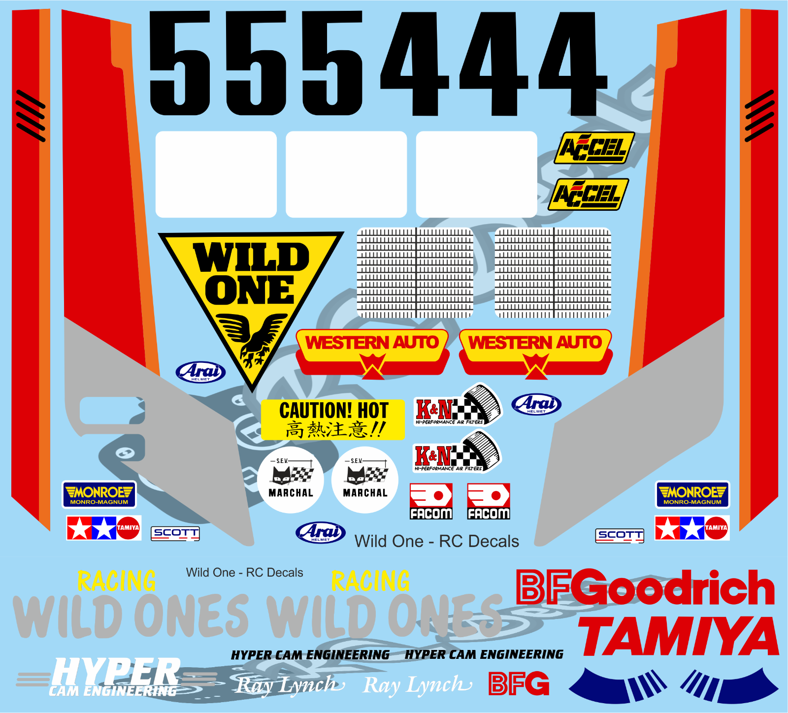 Vintage Wild One Decals / Stickers choice of colour - Tamiya | eBay