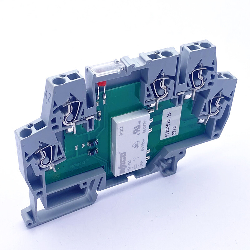 1Pcs NEW Original WAGO 859-304 Terminal Block 6MM Relay 24VDC LED SPDT ...
