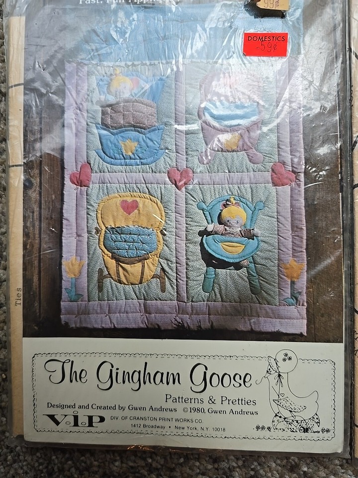 VINTAGE THE GINGHAM GOOSE Hunny Bunny & Dimples Doll House QUILT ...