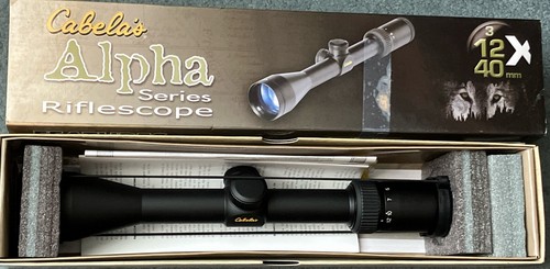 Cabelas Alpha Series Rifle Scope 3-12x40 New Never Used Complete in ...