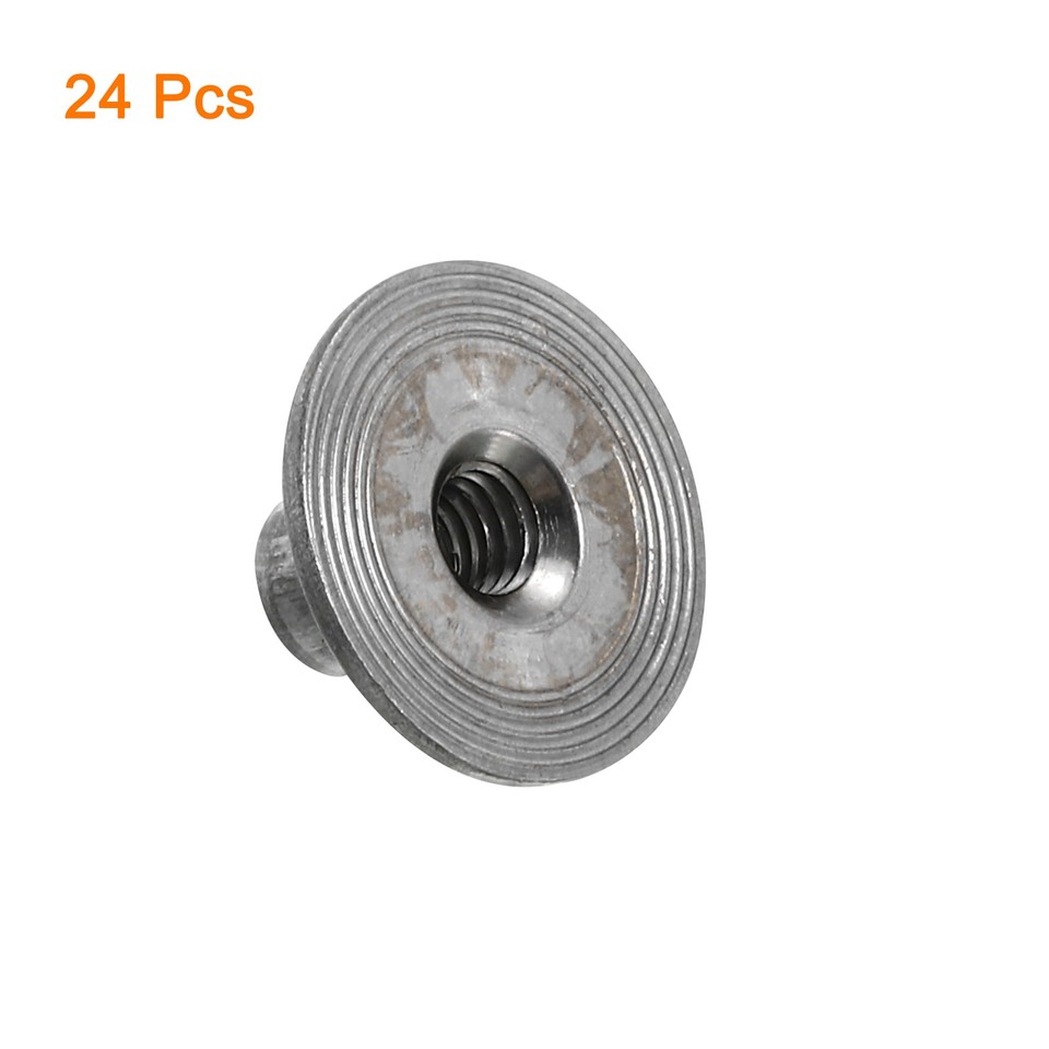 M4 T-nuts, 24pcs Carbon Steel Tee Nut Round Base Weld Nuts 8mm Height ...
