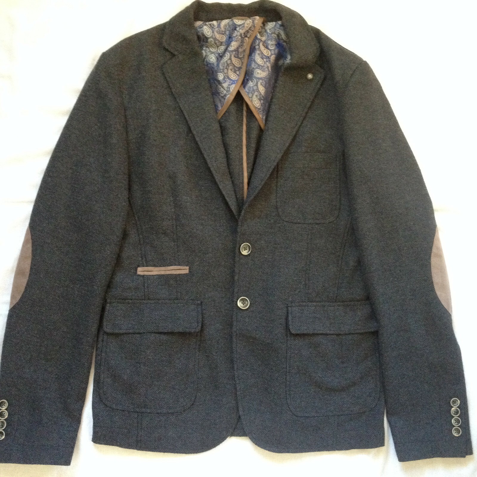DEVRED FRANCE MEN'S GRAY JACKET BLAZER WINTER SZ S 36-38 US SLIM FIT | eBay