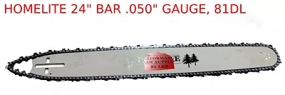 24" BAR & CHAIN FITS HOMELITE SUPER XL SXL XL12 330 360 925 955 BIG RED ...