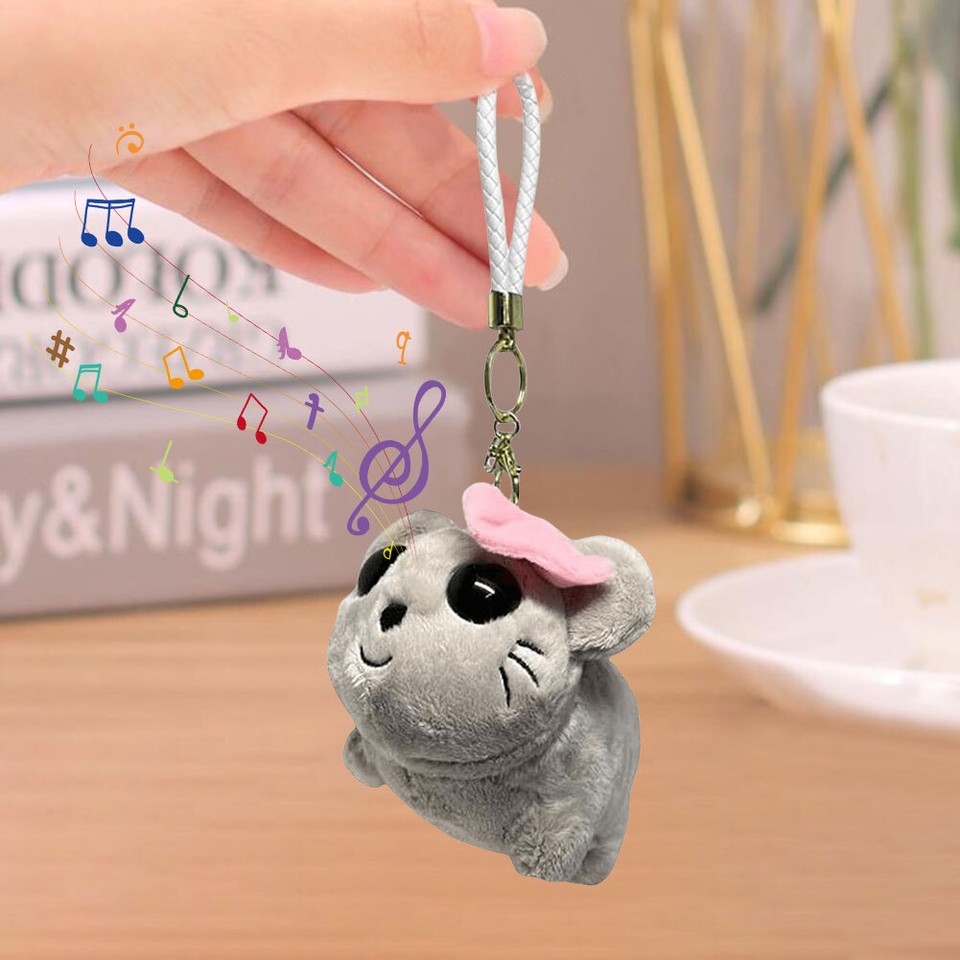 Cute Hamster Animal Plushie Keyring Bow Tie Hamster Keychain Toy for ...