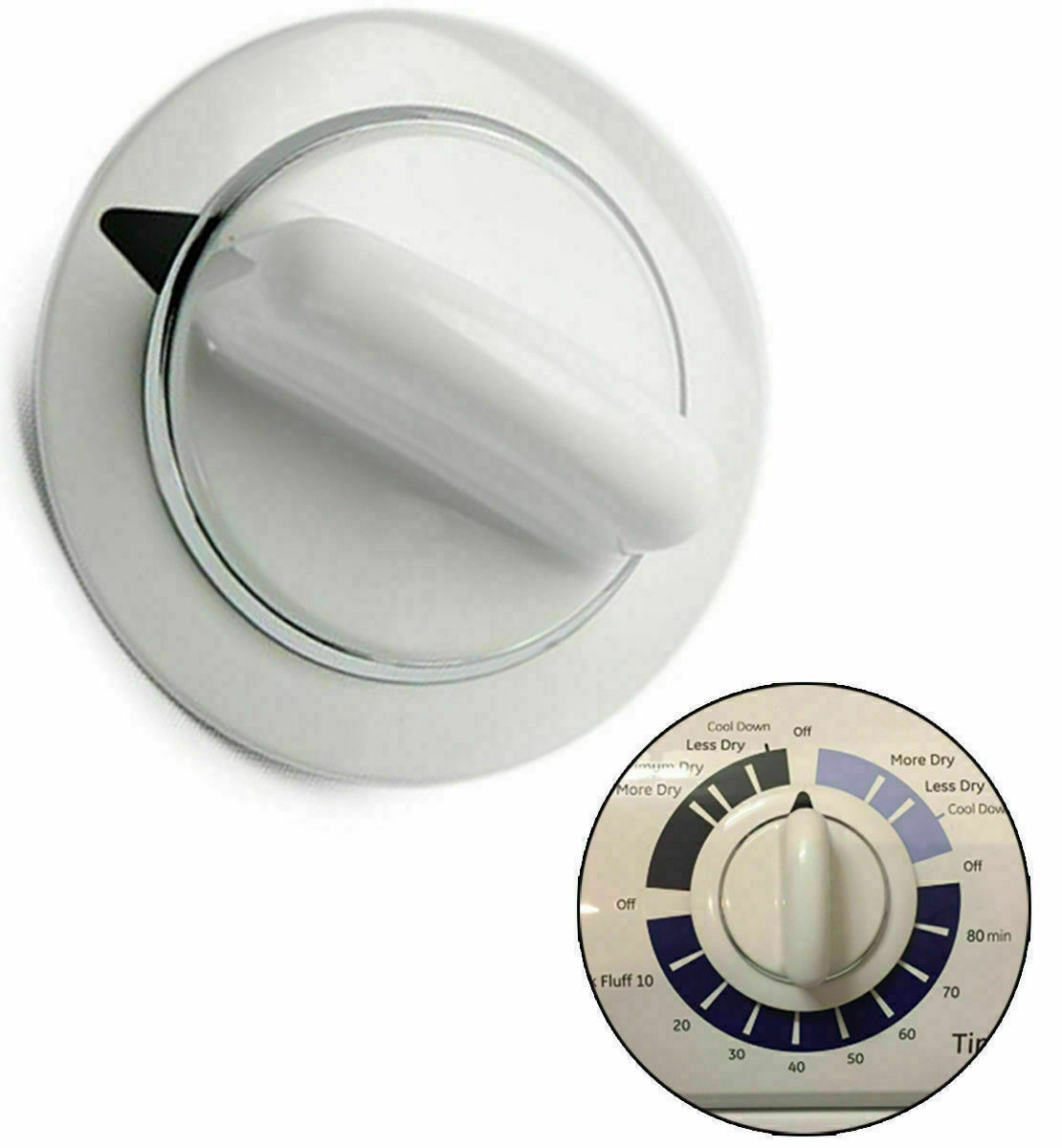2 Clothes Dryer Timer Knob WE1M654 for GE DBSR453EB2WW DBSR463GG7WW ...