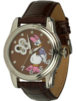 Disney Watches Daisy Duck Brown Automatic 22 Stones Stainless Steel ...