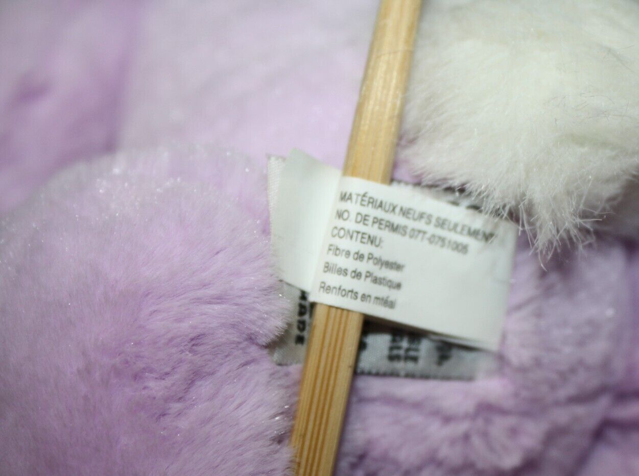 Ganz Pitter Patterns Easter Bunny Rabbit HE9432 Purple Plush Plaid Ears ...