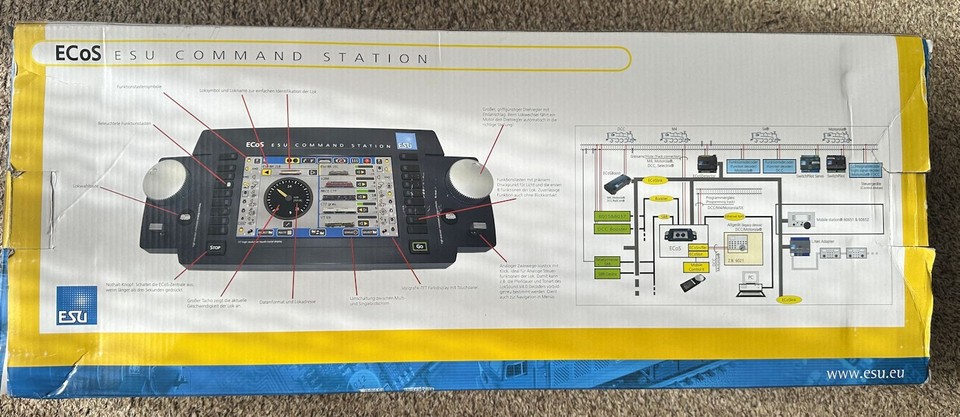 Excellent ESU ECOS 50210 Colour Screen Digital Model Railway Controller ...