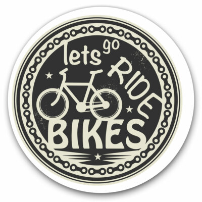 2 x Vinyl Stickers 7.5cm - Let's Go Ride Bikes Mountain Biking Cool ...