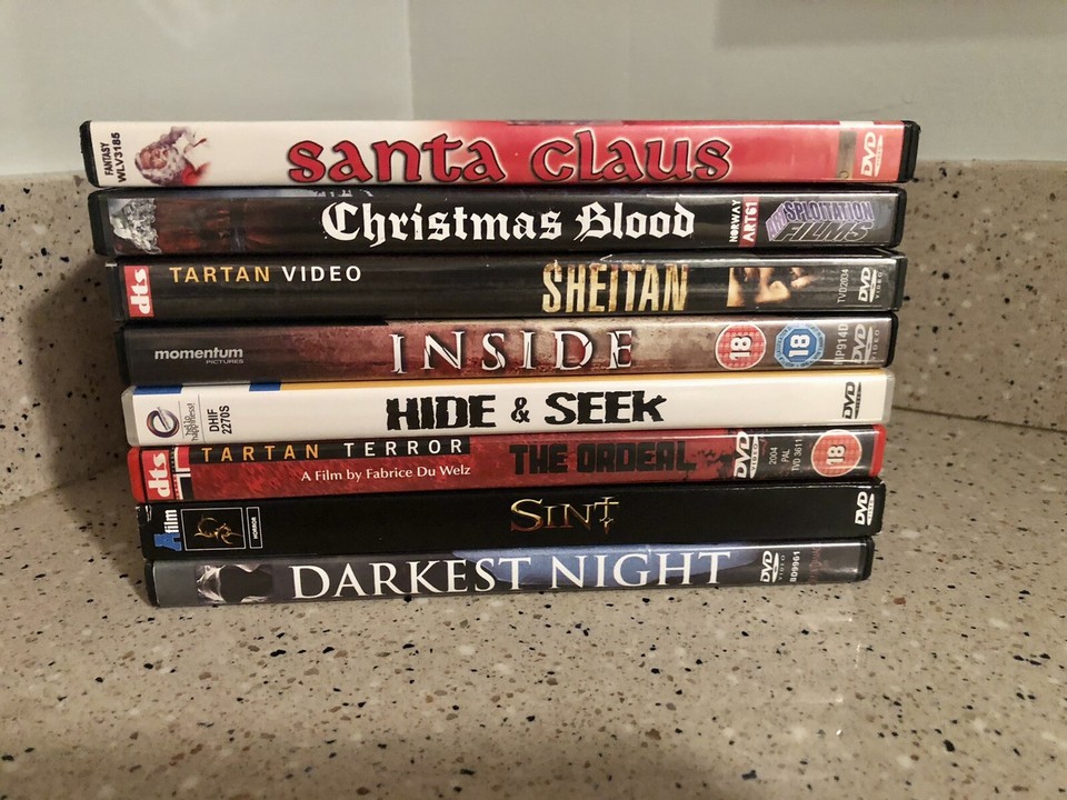Christmas Horror Lot Blood DVD Inside Sheitan Ordeal Hide Seek Santa ...