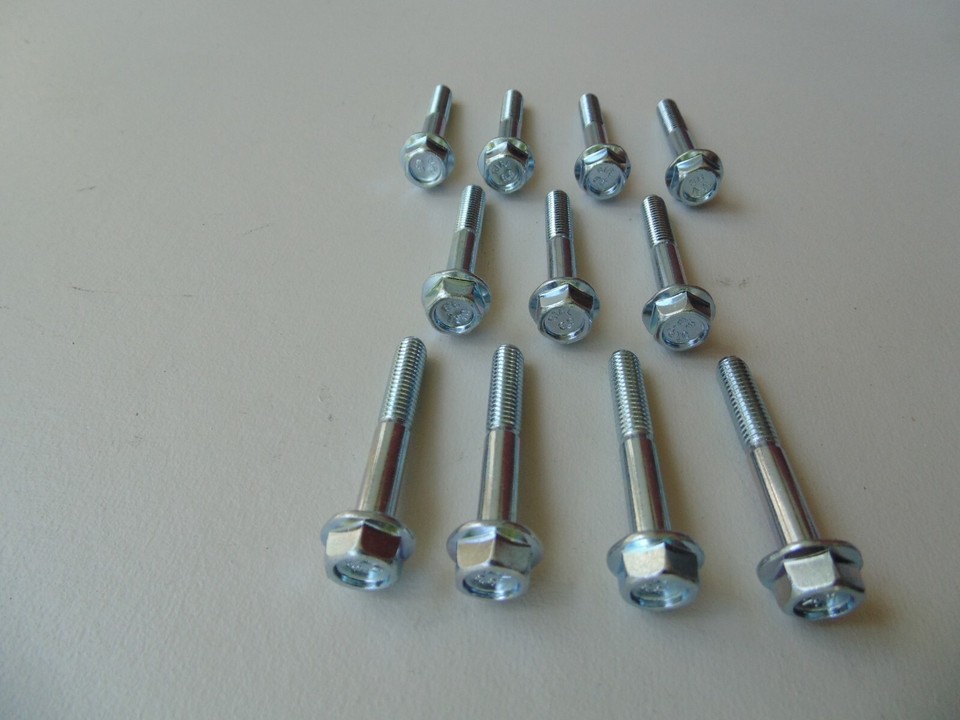 90-05 Mazda MX5 Miata NEW Valve Cover Bolts Set of 11 Long Bolt Chrome ...