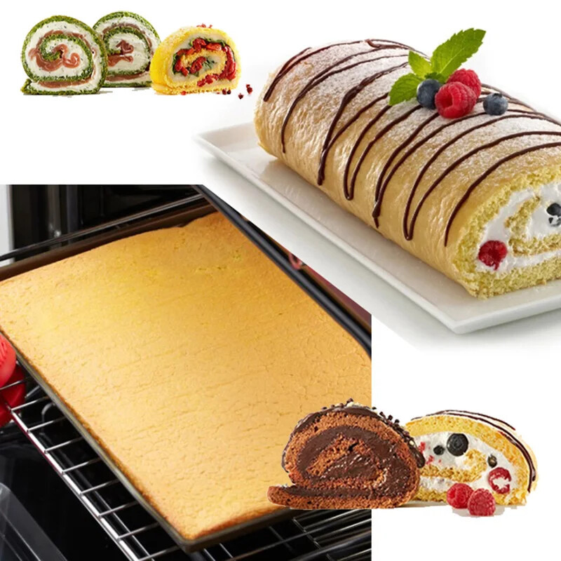Silicone Baking Mat Cake Roll Mat Non-stick Baking Pastry Tool Roll Pad ...