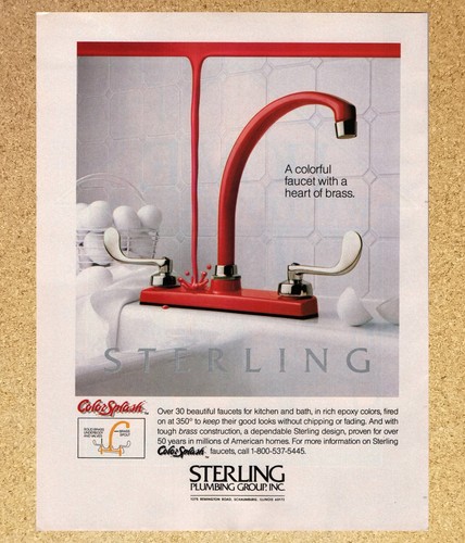 Sterling Plumbing Colorful Faucet Heart of Brass- Magazine Print Ads ...