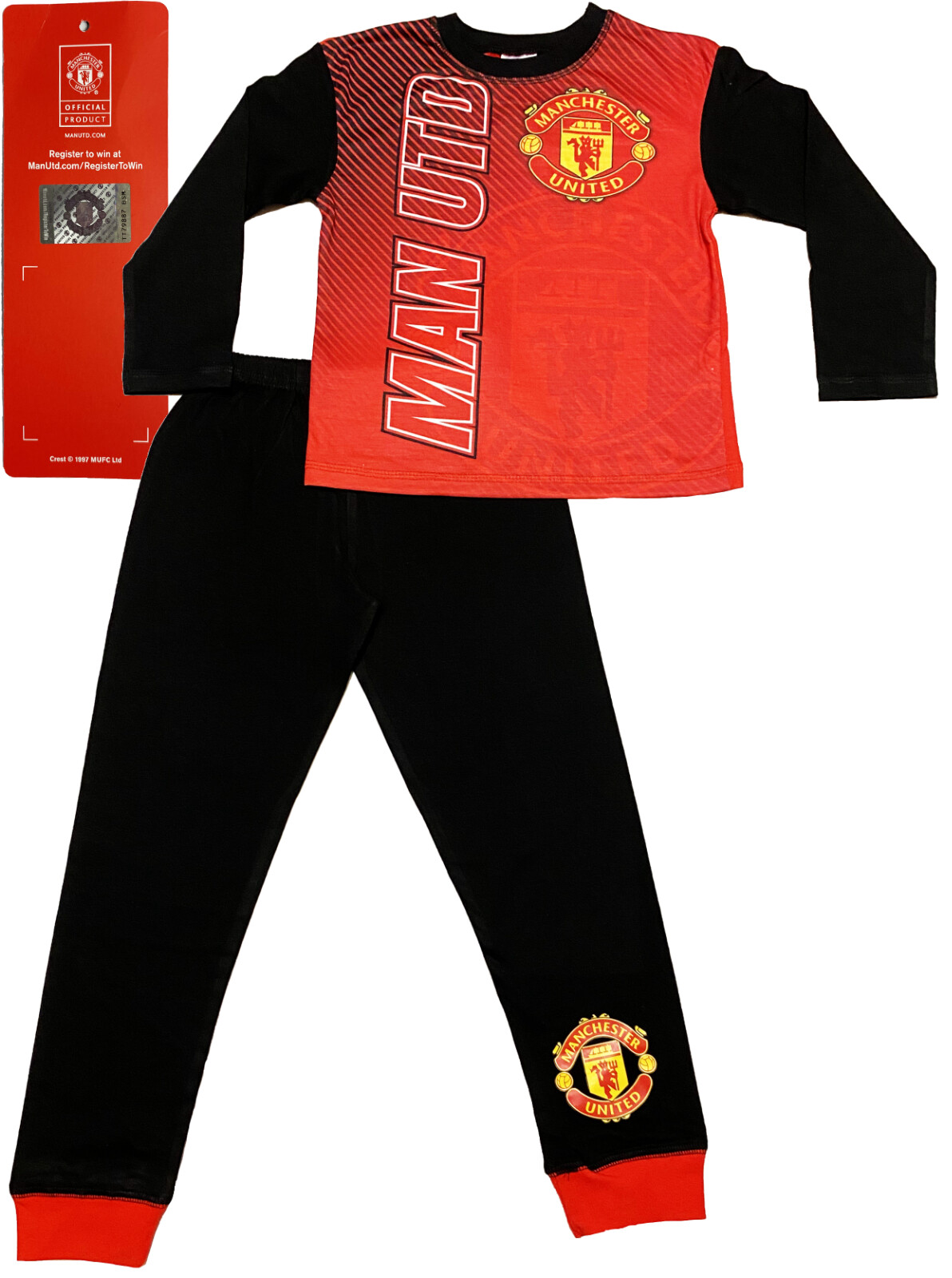 Manchester United Pyjamas Boys Football Pjs Ages 3-10 -Personalisation ...