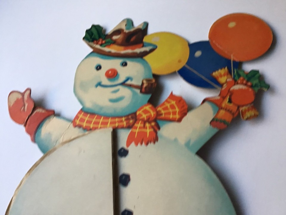 vintage snowman honeycomb paper decoration | eBay UK