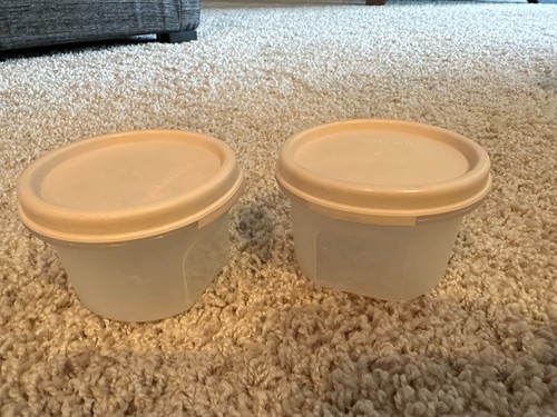 Vintage Tupperware Set of 2 Small Cup Covers 1605-8 Clear | eBay