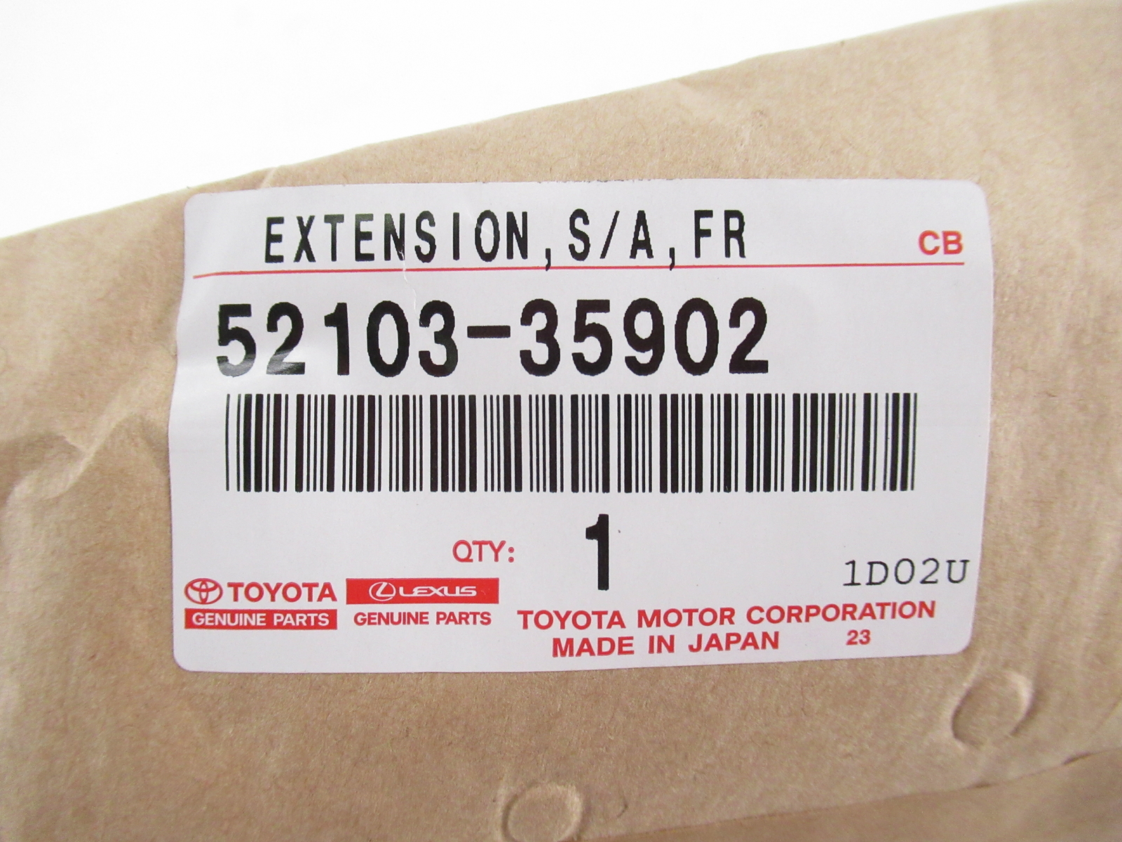 Genuine OEM Toyota 52103-35902 Left Front Bumper Extension 1999-2002 ...