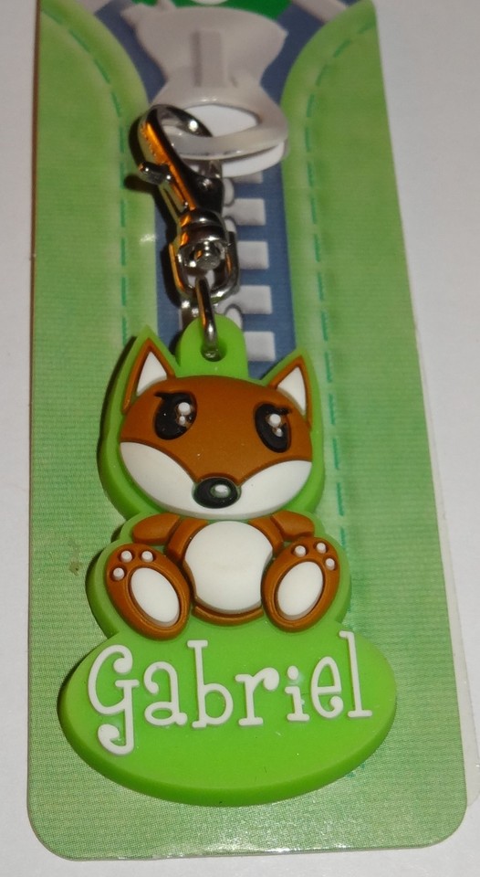 Zipper Pulls Kids Name Tag Zipper Pals ID Charm Backpack Bag Choose ...