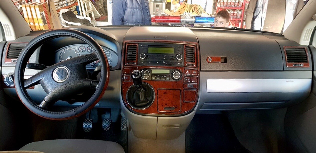 Cockpit Dekor VW T5 MULTIVAN Climatronic ab Bj. 2003-2009 Wurzel Look ...