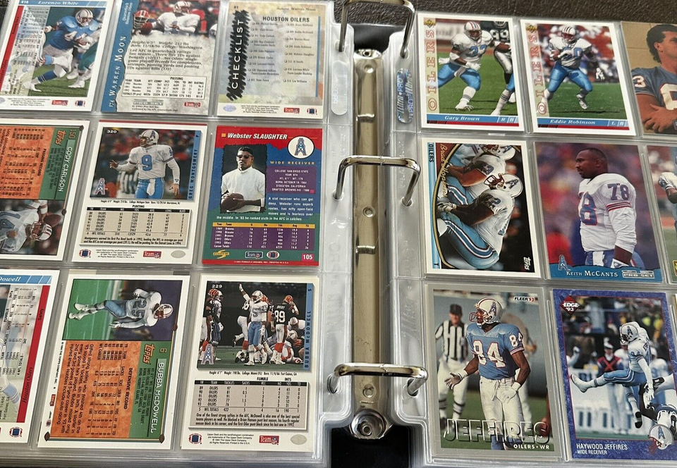 1990's Football Ring Binder ~78 Pages~ 657 Fleer Ultra Pro Cards ...