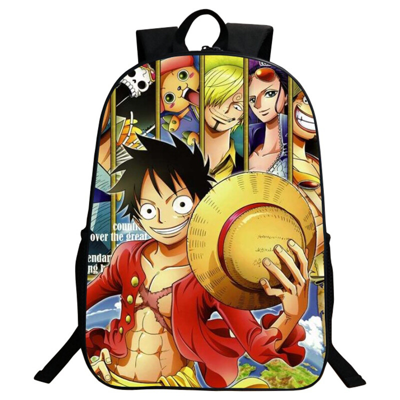 Anime Piece One Monkey D. Luffy Students Backpack School Bag Bookbag ...