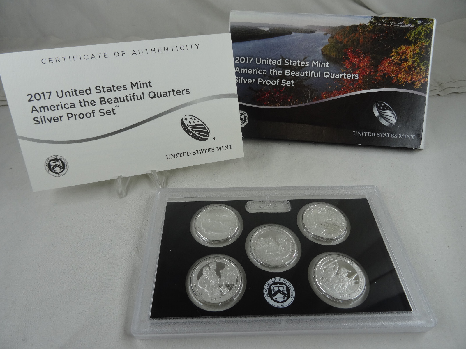 2017-S Silver ATB Quarter Proof Set 5 Coins OGP & COA 90% US Mint | eBay