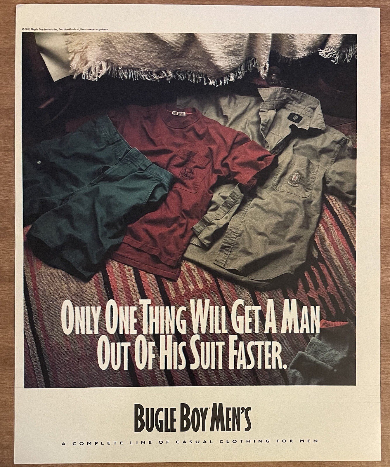 1990 Bugle Boy Men’s Casual Clothing Get A Man Out Of His Suit 90s ...