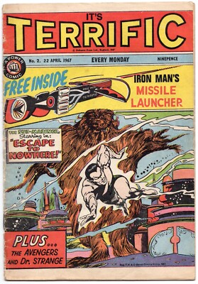 Terrific #2 (1967) UK Odhams Press Early Marvel UK Weekly Avengers Dr ...